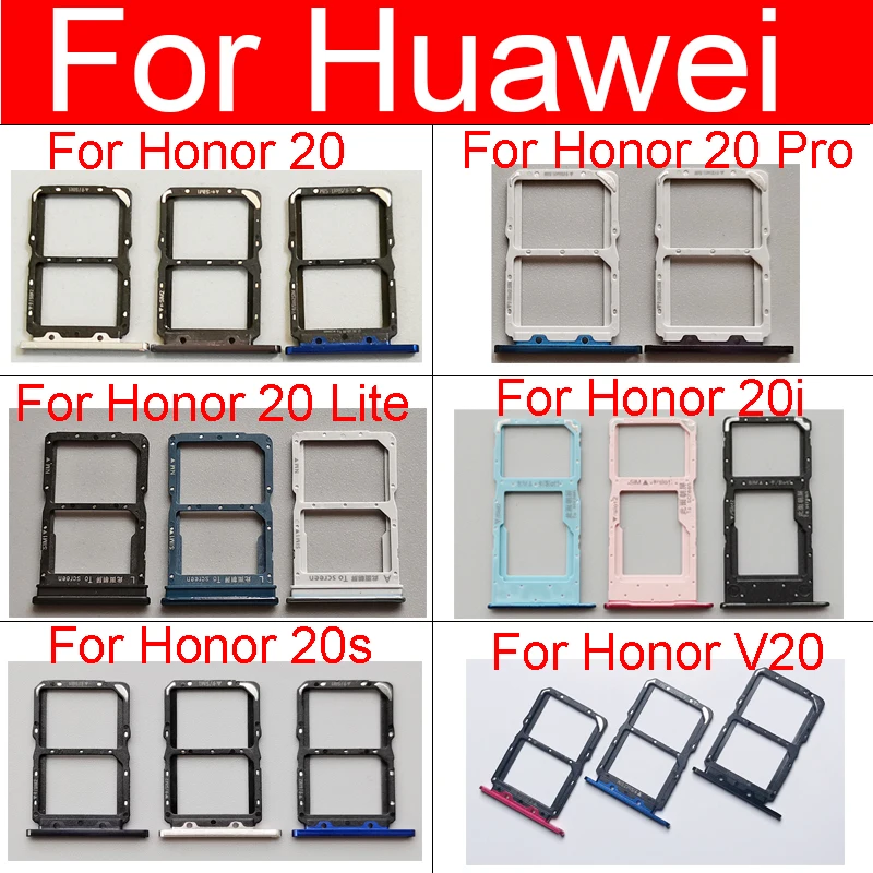 Sim Card Tray Socket Slot Adapter For Huawei Honor View 20 Pro Lite ...