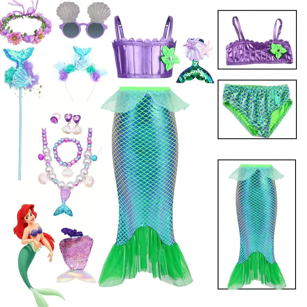 3-Pieces-Mermaid-Clothing-Set-Swimmable-Bikini-Top-Underpants-and-Tail ...