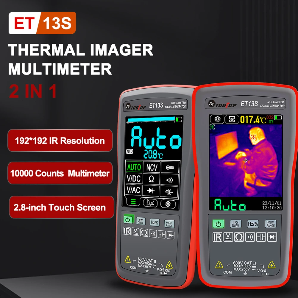Upgraded-TOOLTOP-ET13S-Thermal-Imager-Multimeter-9999-Counts ...