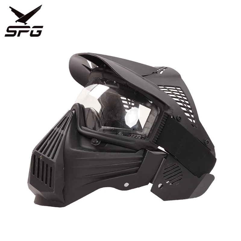 CS-Archery-Full-Face-Masks-Protection-Gear-Tag-Game-Black-Helmet-Combat ...