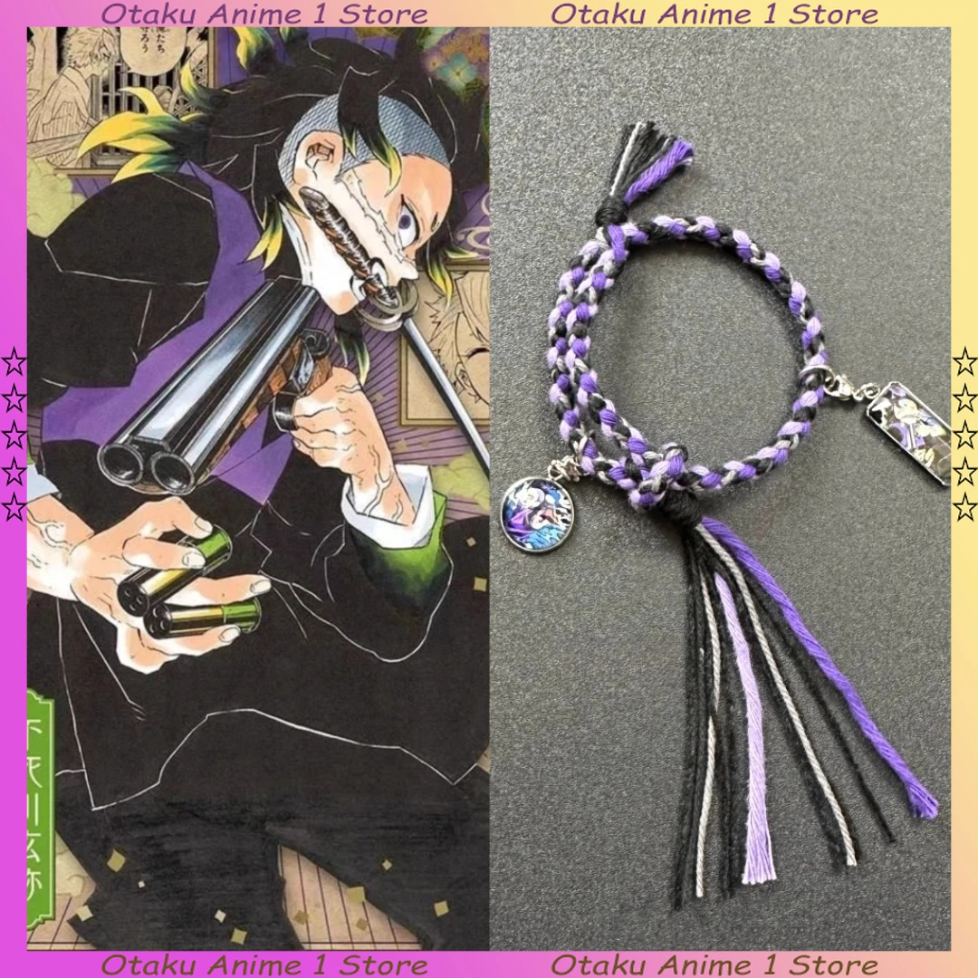 Handmade Shinazugawa Genya Chain Bracelet Fashion Demon Slayer Anime ...