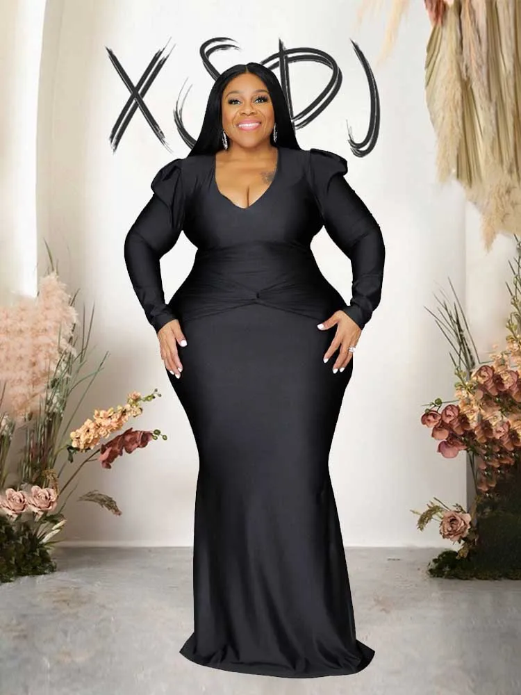 Long Church Dresses for Women Plus Size Clothing Elegant Evening Dress ...