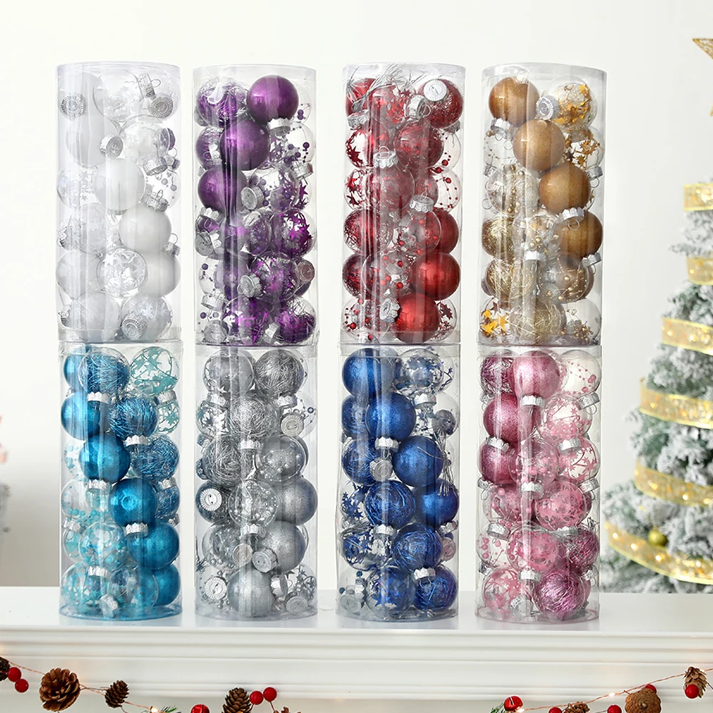24pcs-box-6cm-Christmas-Balls-Christmas-Tree-Hanging-Ornaments-Ball ...