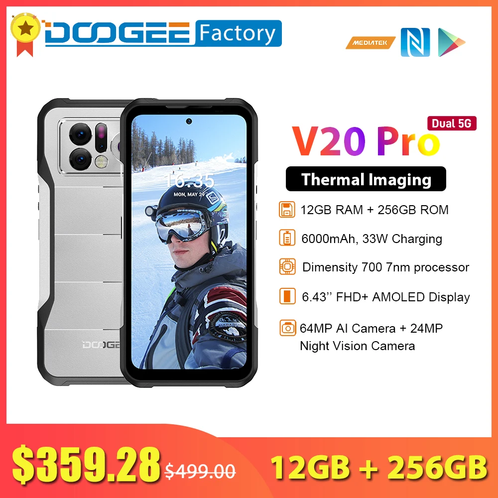 DOOGEE-V20-Pro-12GB-256GB-Rugged-Smartphone-6-43-Inch-2K-Display-5G ...