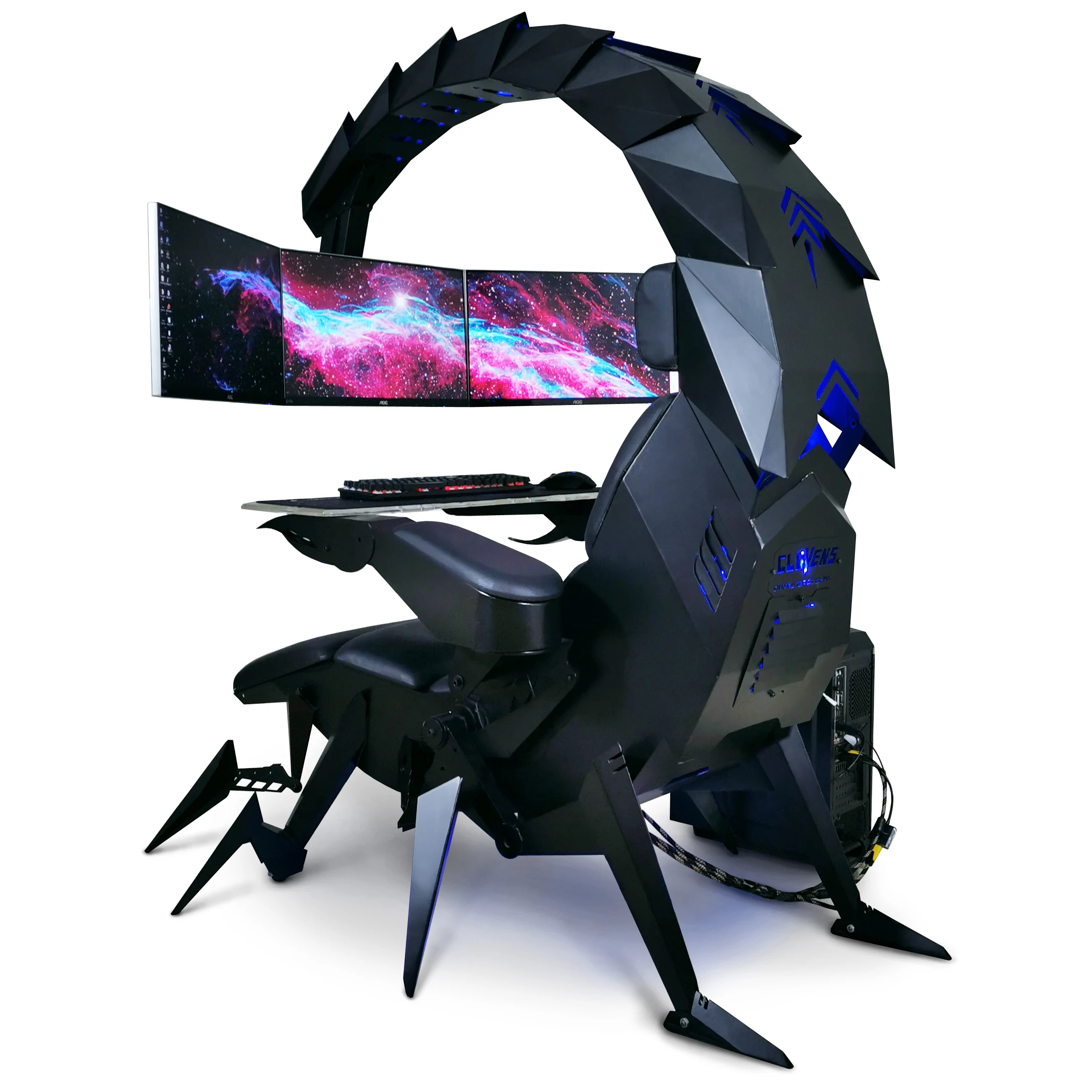 ergonomic scorpion Chair cockpit zero gravity office chair gaming workstation recliner for upto 5 monitors comfortable AliExpress