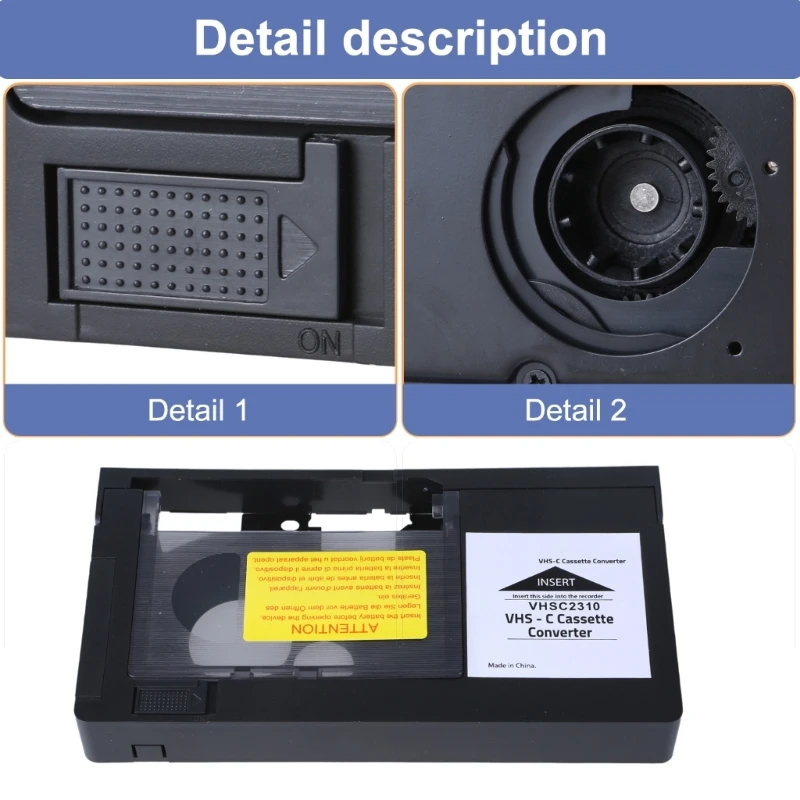 VHS C Tape to VHS converter Adapter Camcorder transfer Cassette Tool ...