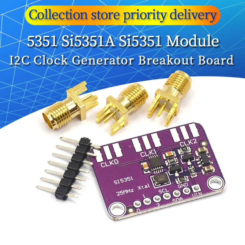 DC-3V-5V-5351-Si5351A-Si5351-I2C-Clock-Generator-Breakout-Board-Module ...