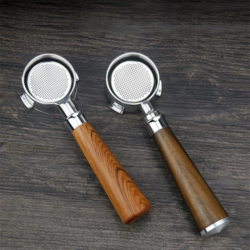 드롱기 데디카 Ec680 용 커피 바텀리스 포터필터 우드 핸들 51mm 액세서리 교체 필터 티몬