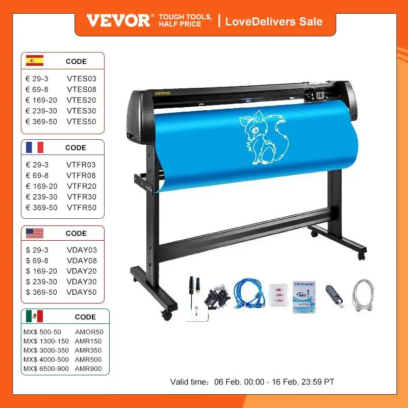 VEVOR-53-Inch-Vinyl-Cutter-Plotter-Machine-1350mm-Vinyl-Cutting-Plotter-Signmaster-LCD-Screen ...