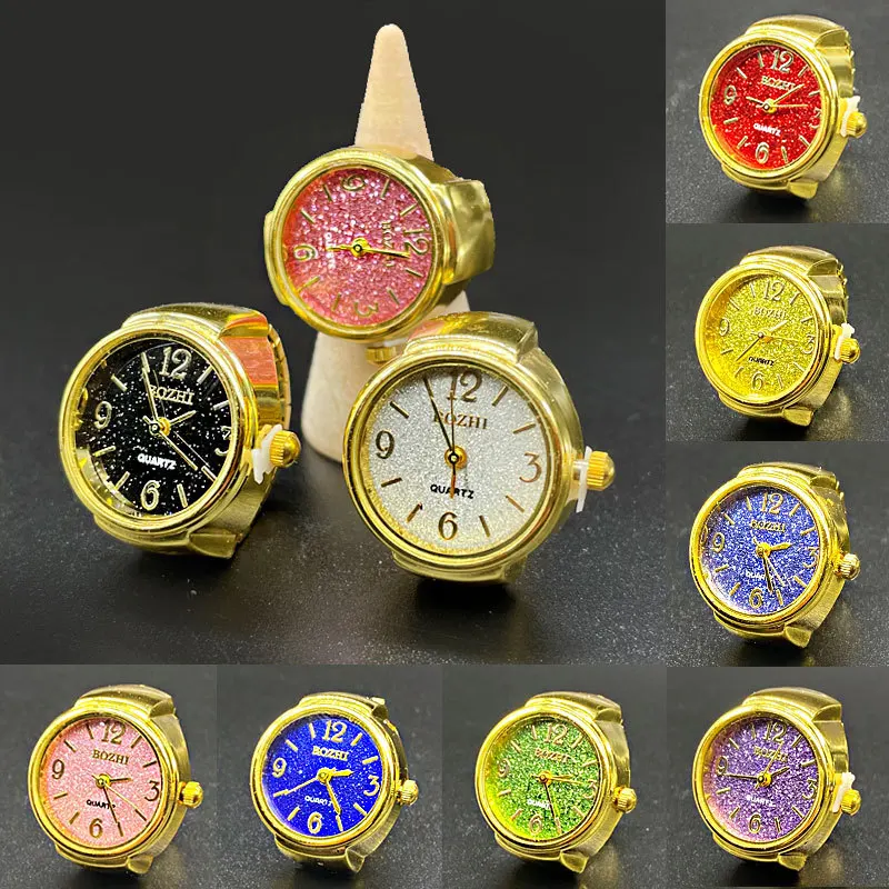 Kiss-Jewelry-anillos-de-reloj-de-dedo-chapados-en-oro-brillante-para ...