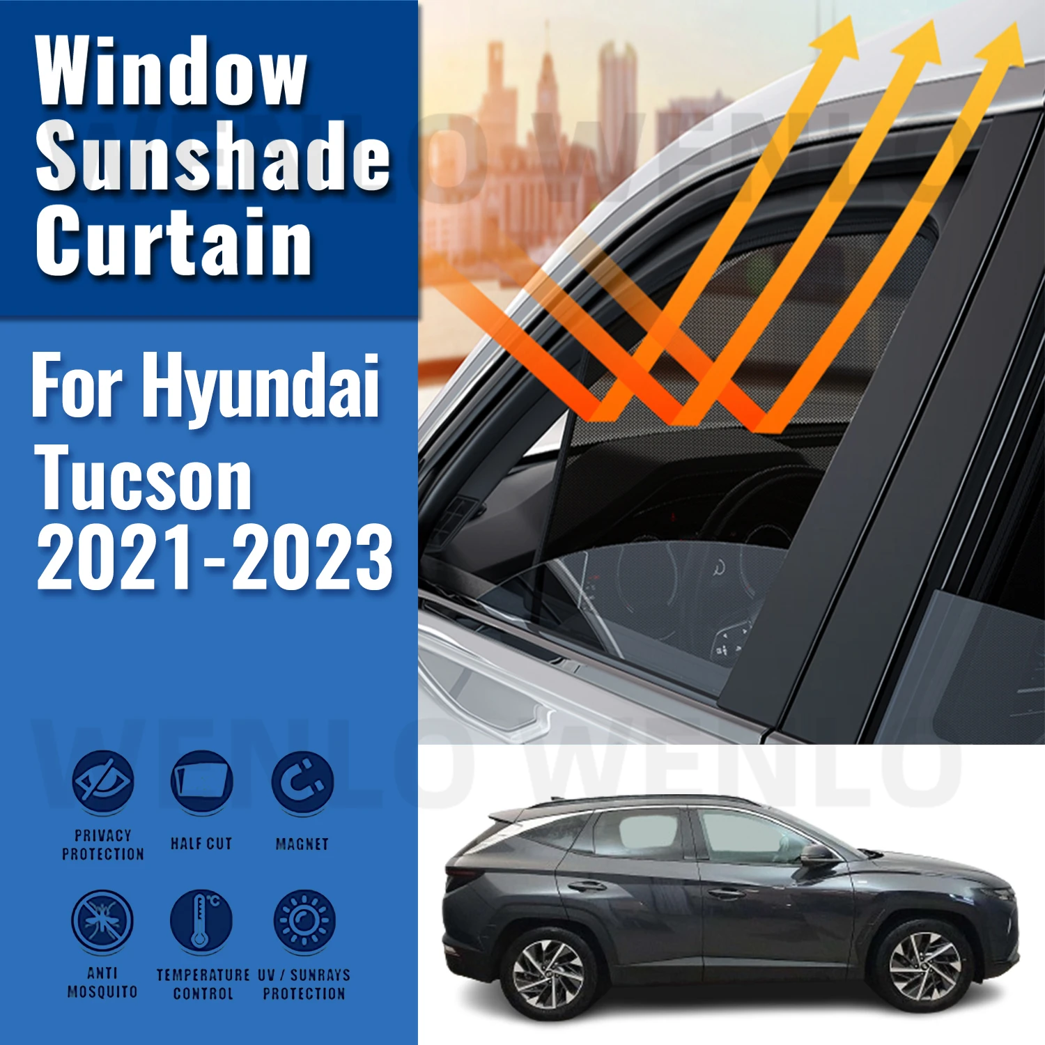 For-Hyundai-Tucson-NX4-2021-2022-2023-Car-Sunshade-Visor-Front ...