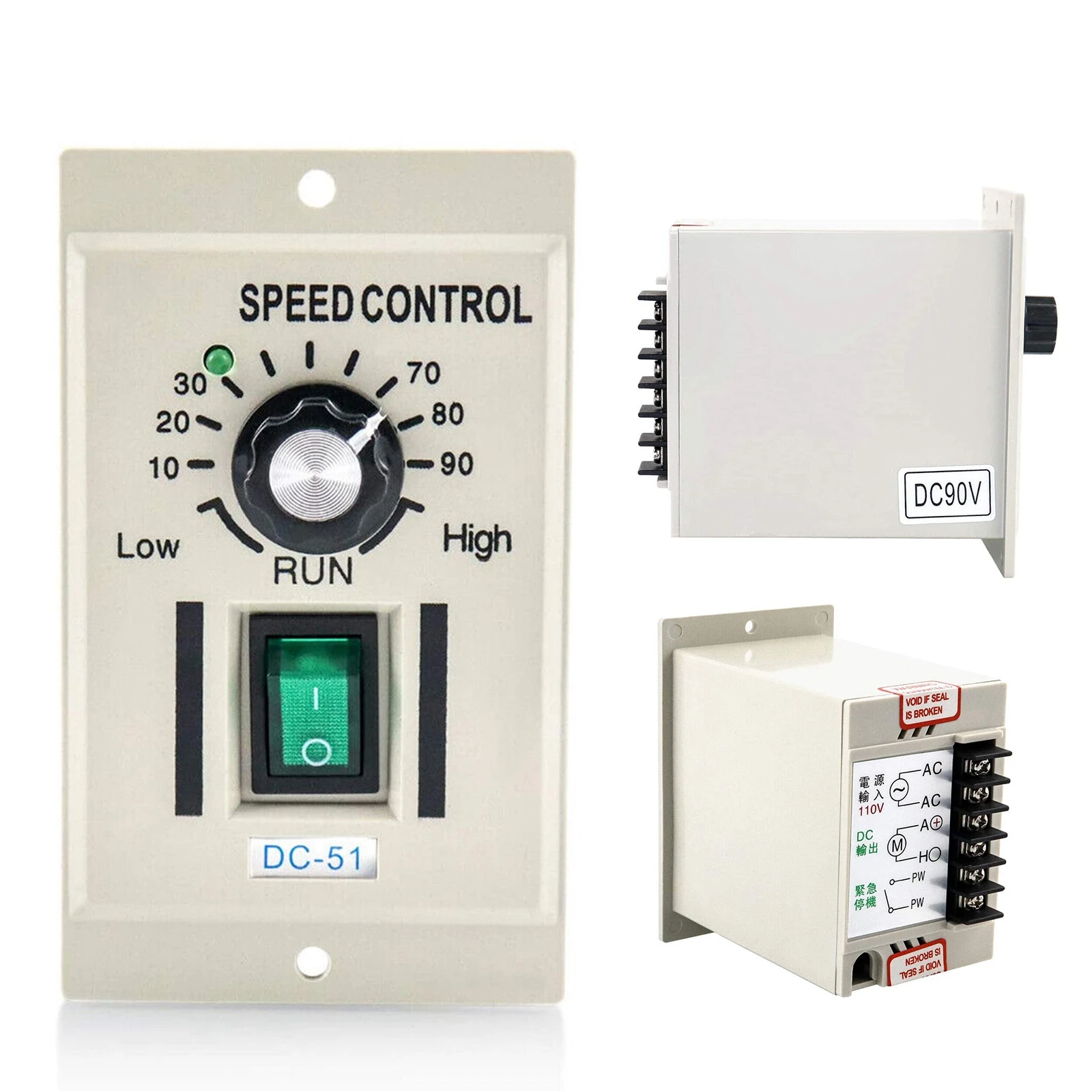 DC-0-90V-AC-110V-Knob-Motor-Speed-Controller-Variable-Adjustable-Speed ...