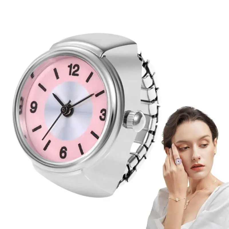 Round-Simple-Finger-Watch-Ring-Mini-Elastic-Strap-Alloy-Watches-Couple ...