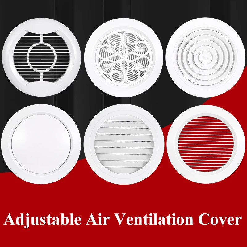 Adjustable-Air-Ventilation-Cover-Round-Ducting-Ceiling-Wall-Hole-ABS ...