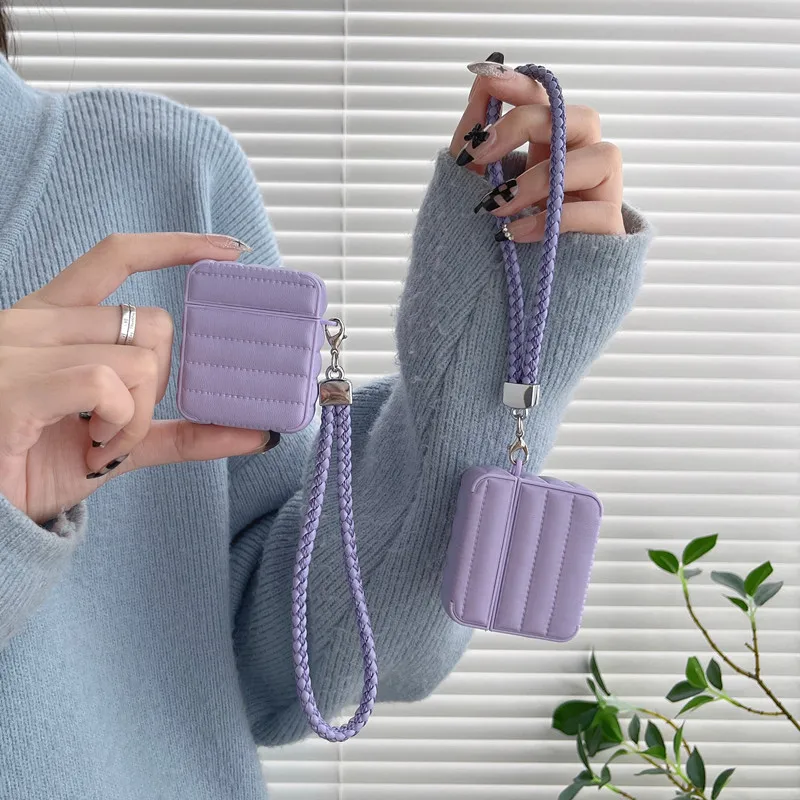 Stylish-Down-Jacket-Case-For-Airpods-3rd-Soft-The-Purple-Puffer-Case ...