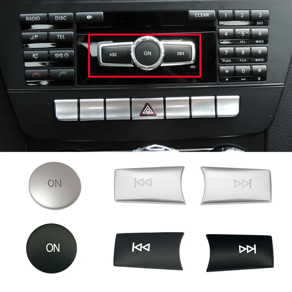 ABS-Car-Console-CD-Panel-Multimedia-Switch-Buttons-Sequins-Volume ...