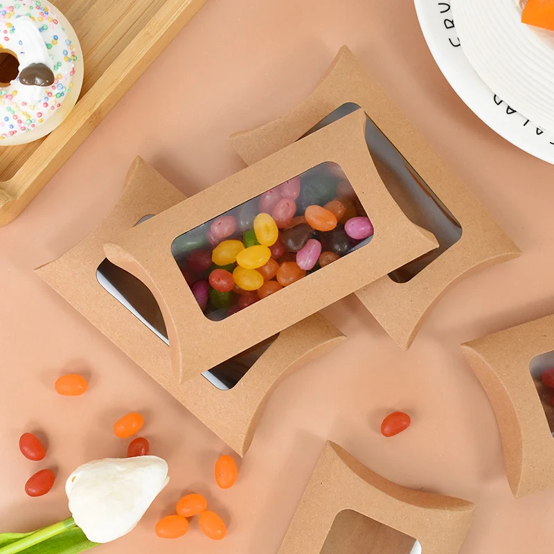 10-20pcs-Pillow-Shape-Cookie-Candy-Box-with-Window-Wedding-Birthday ...