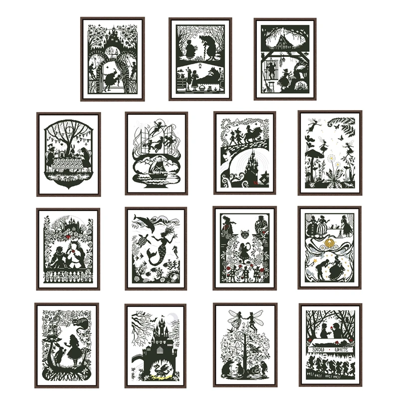 15-pattern-available-cross-stitch-kit-single-color-simple-pattern-18ct ...