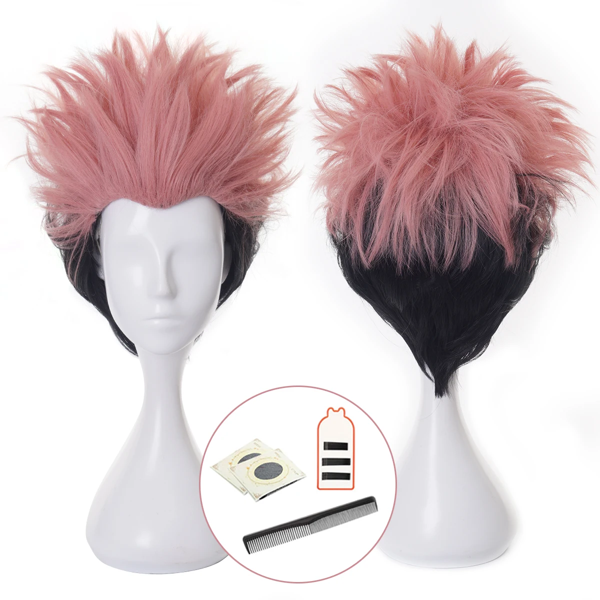 HOLOUN-Jujutsu-JJK-Anime-Itadori-Yuji-Cosplay-Wig-Rose-Net-Synthetic ...