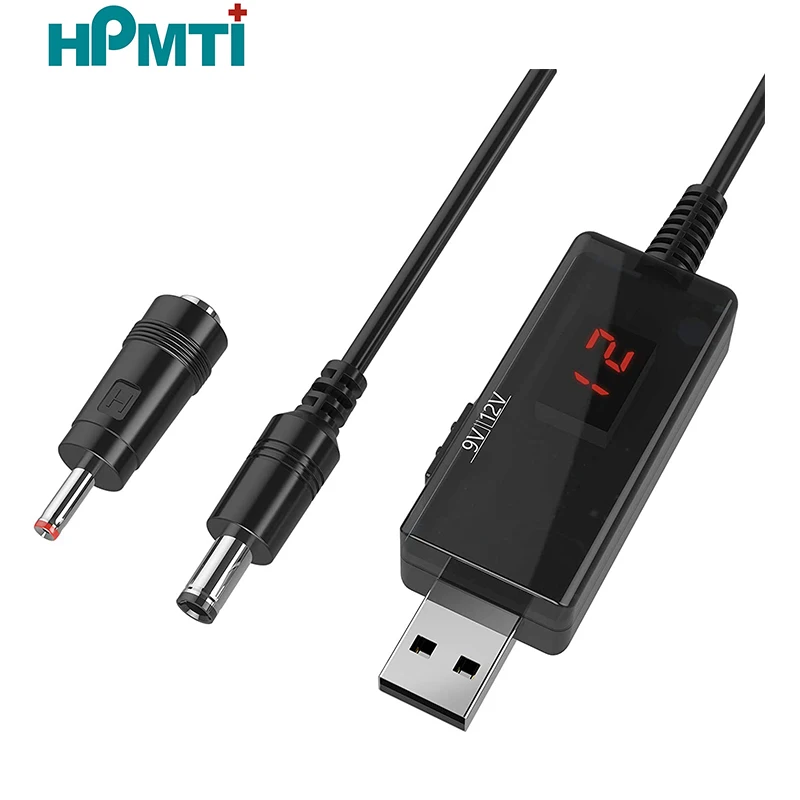 USB Boost Converter DC 5V to 9V 12V USB Step-up Converter Cable + 3.5x1 ...