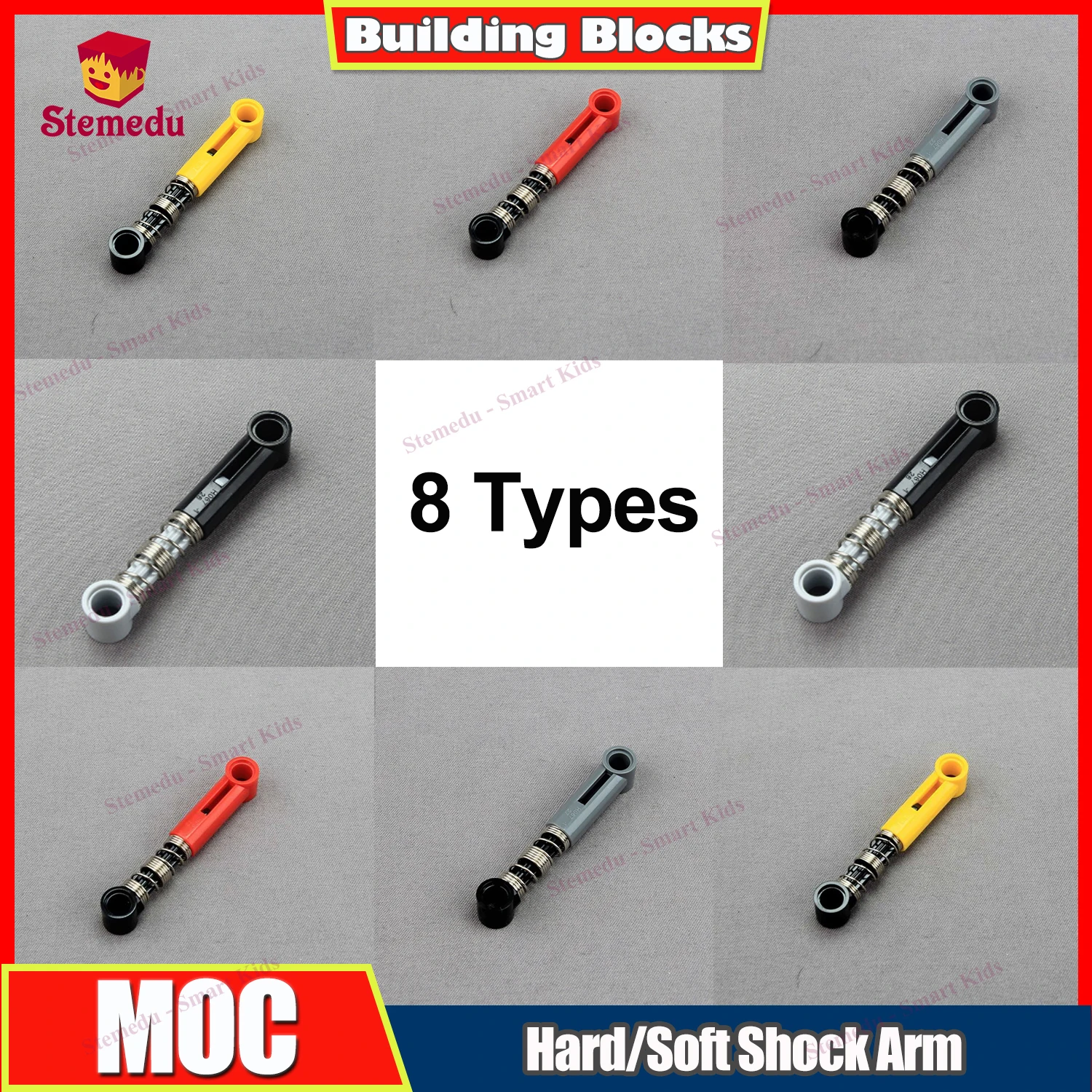 4pcs CADA Technical Shock Absorber 6.5L with Black Piston Rod MOC Hard ...