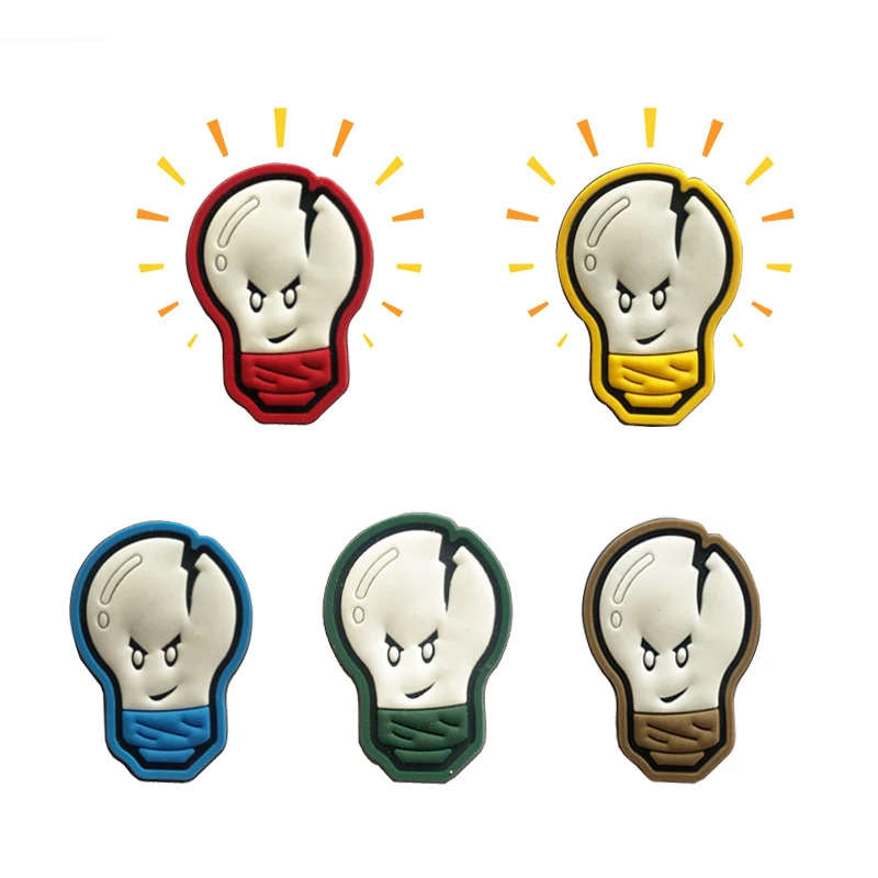 3D-Lamp-Bulb-PVC-Patch-Armband-Badge-Sticker-Decal-Applique ...