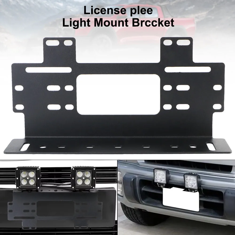 Aluminium Alloy Front Bumper License Plate Mount Bracket Driving Lamp ...