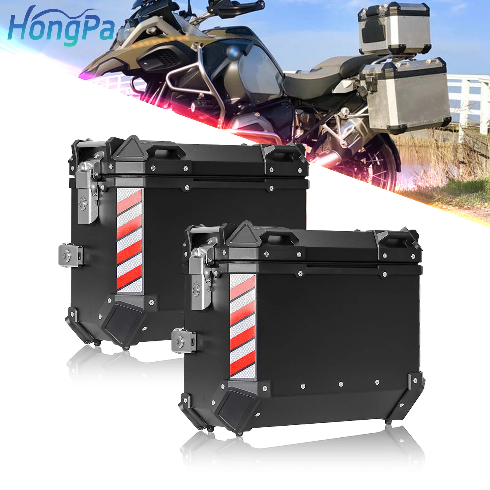 HONGPA-Motorbike-Luggage-Storage-Carrier-Box-36L-Left-Right-Motorcycle ...