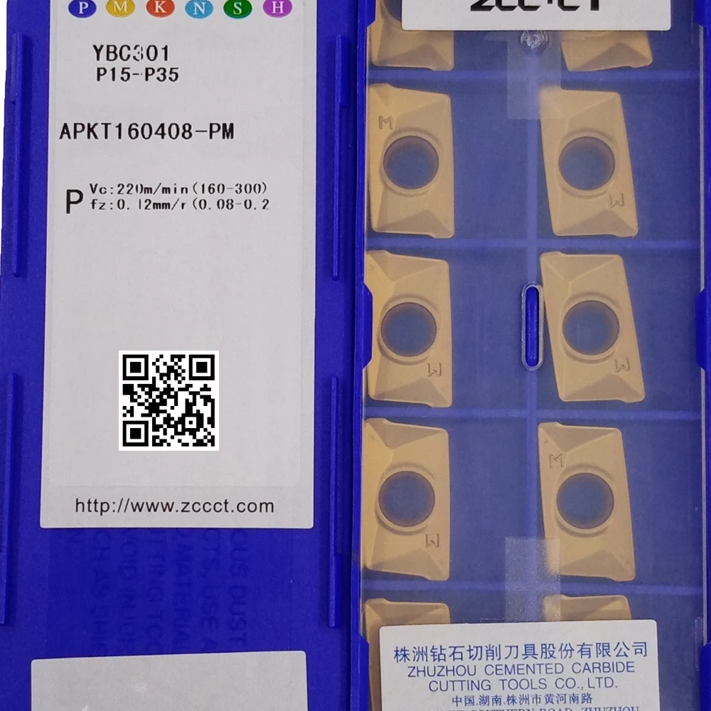 Apkt160408-pm Ybc301 Ybc401 10pcs/lot Milling Inserts Apkt Apkt160408 ...