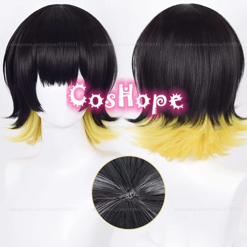 BLUE LOCK Bachira Meguru Cosplay Wig Short Black Yellow Wig Cosplay ...