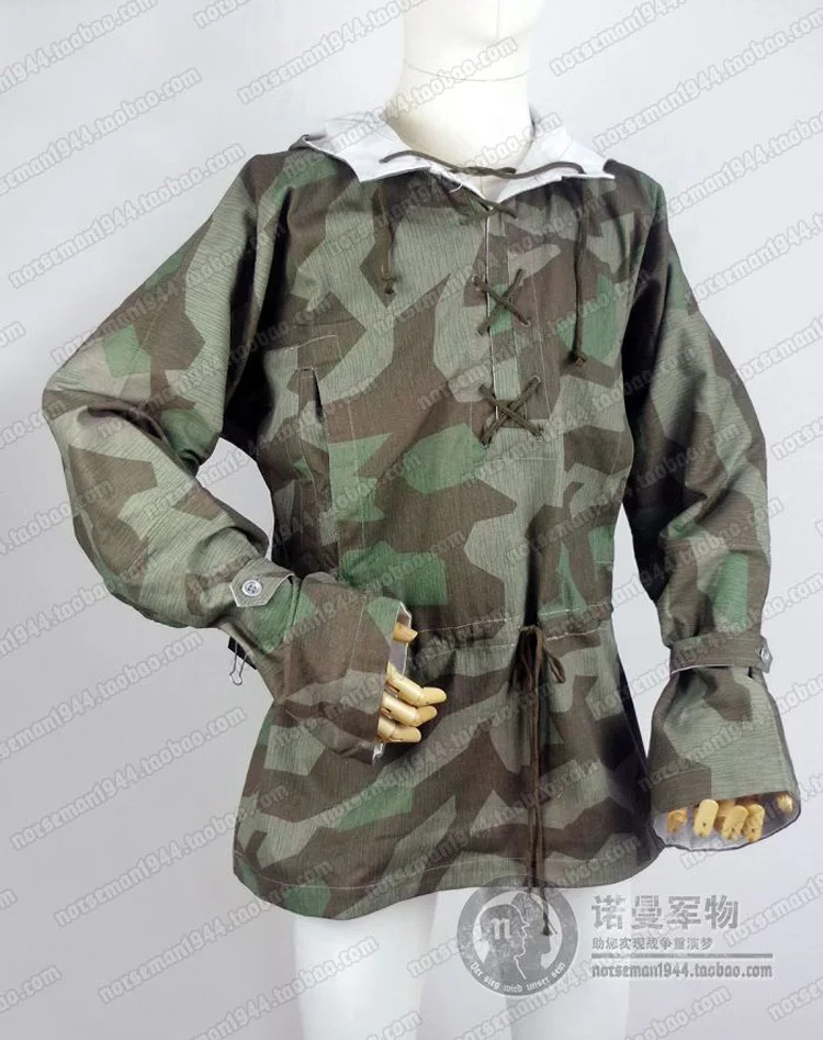Reproduction-WW2-German-WH-splinter-pattern-camouflage-sniper-blouse-and-Tan-Water-Camouflage ...