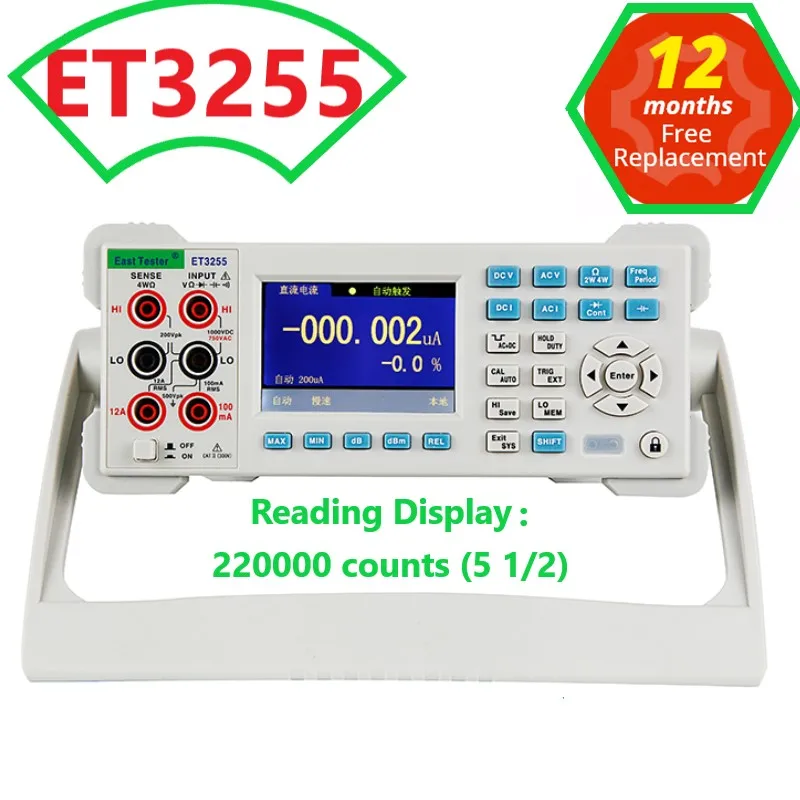 East-Tester-ET3255-Desktop-Digital-Multimeter-220000-Counts-DCV-ACV-DCI ...