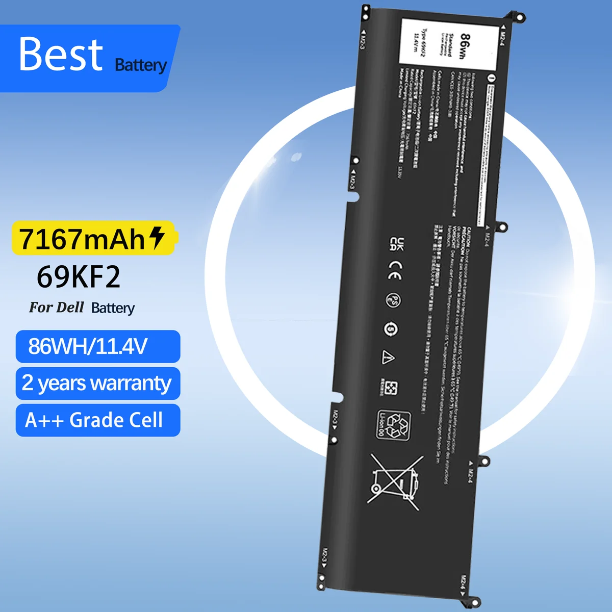 NEW-69KF2-Battery-for-DELL-XPS-15-9500-9510-9520-9530-Precision-5550 ...