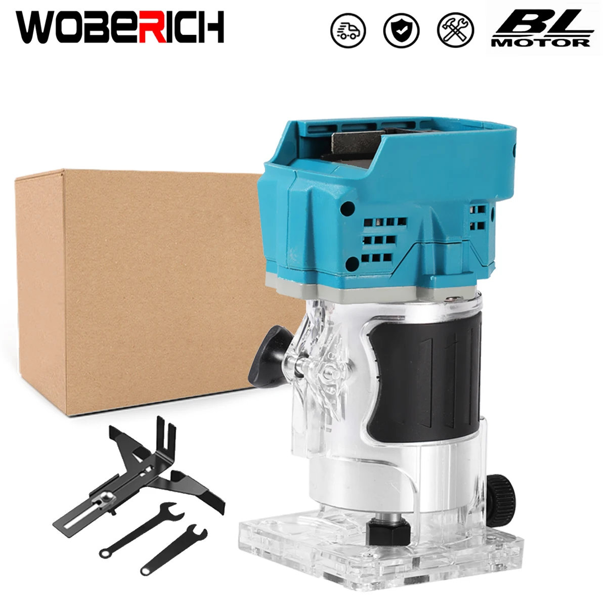 18V Cordless Electric Trimmer Wood hand trimmer Engraving Slotting ...