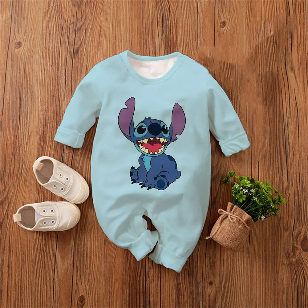 Lilo & Stitch Baby Romper 0-4 Years 2026 Spring Autumn Boy Girl Kids ...