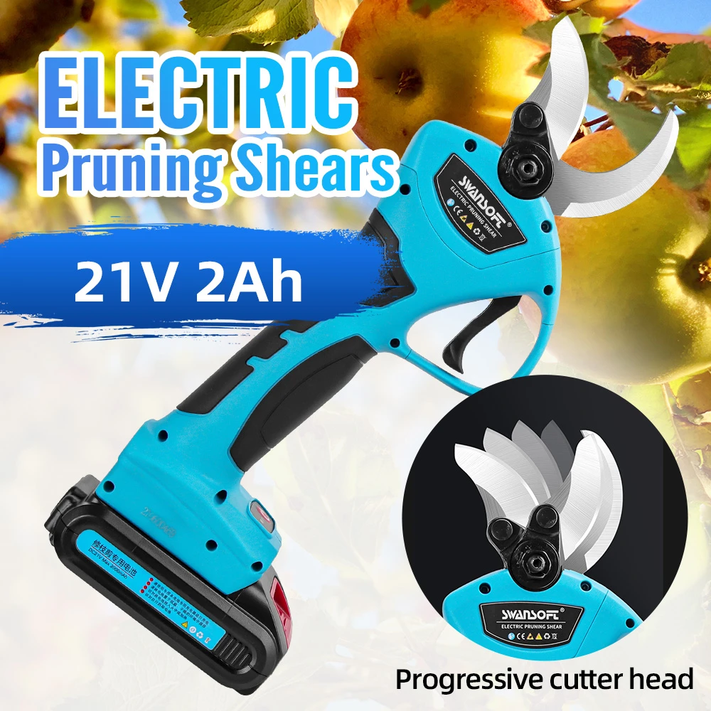 Professional Sharp Cordless Electric Pruning Shears , 21V 2Ah Lithium ...