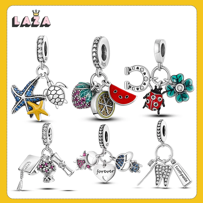 Toothpaste-Toothbrush-Tooth-Pendant-Dangle-925-Silver-Charms-Fit ...