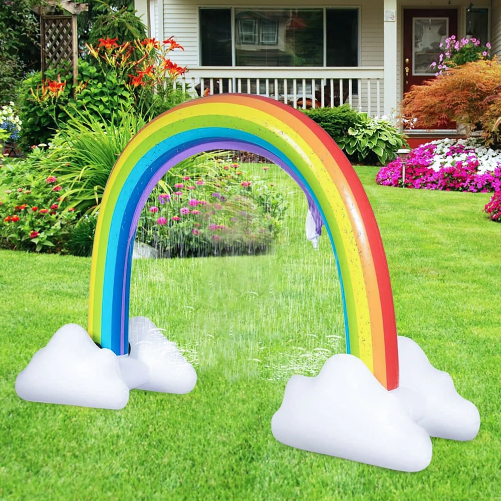 1pc Inflatable Rainbow Arch Sprinkler Inflatable Garden Decoration ...