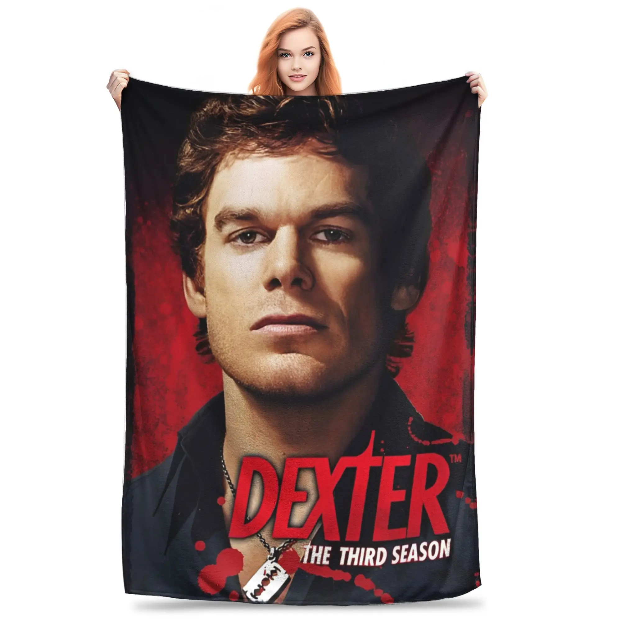 Dexter Morgan 3 Flannel Throw Blankets Blanket for Sofa Office Ultra ...