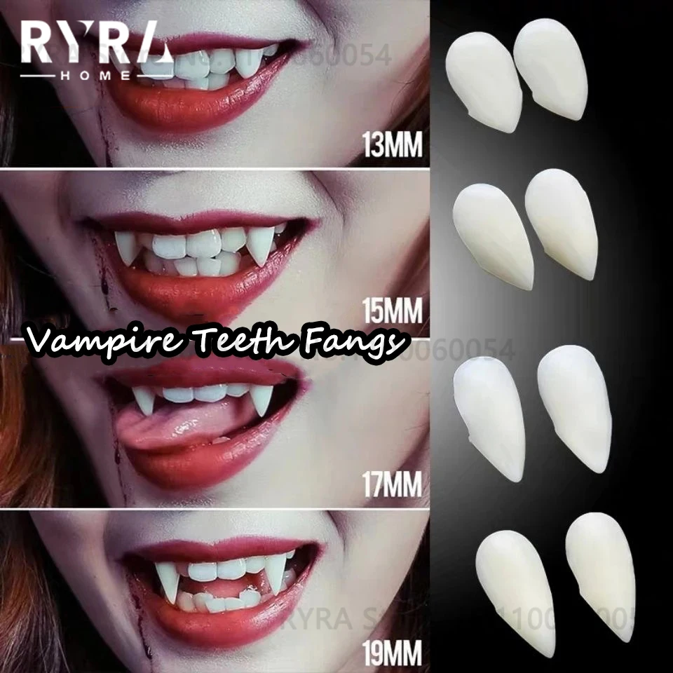 Vampire-Teeth-Fangs-Halloween-Dentures-Props-Party-Costume-DIY-Cosplay ...
