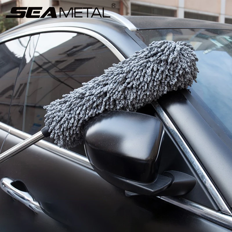 SEAMETAL-Retractable-Car-Duster-Stainless-Steel-Long-Handle-Dusting ...