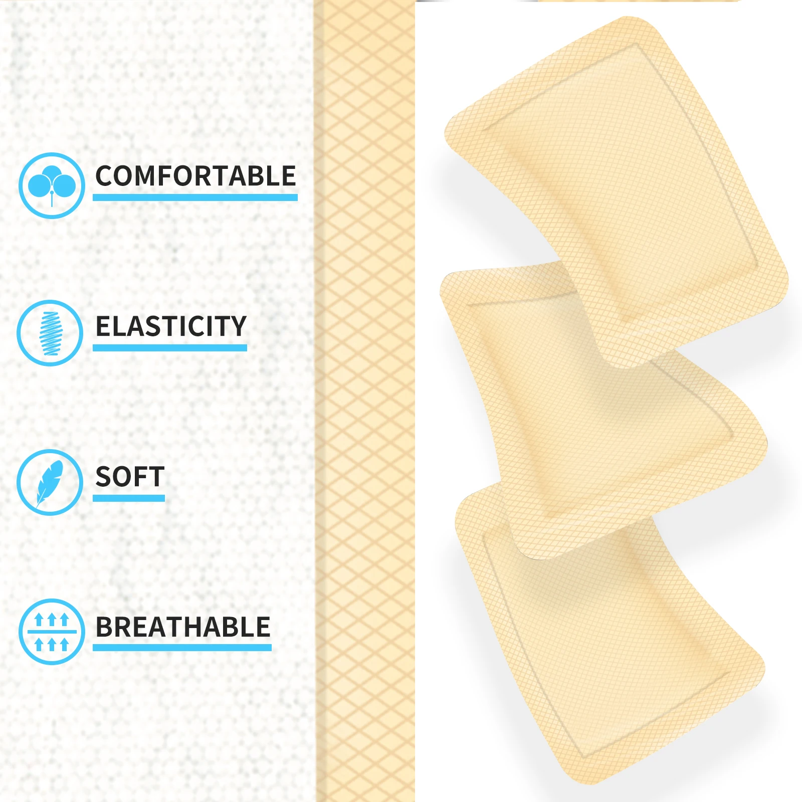 30-60Pcs-Elastic-Large-Size-Band-Aid-Hypoallergenic-Adhesive-Wound ...