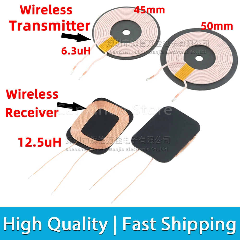 2pcs-Wireless-Charger-Transmitter-Receiver-Coil-Universal-Qi-Wireless ...