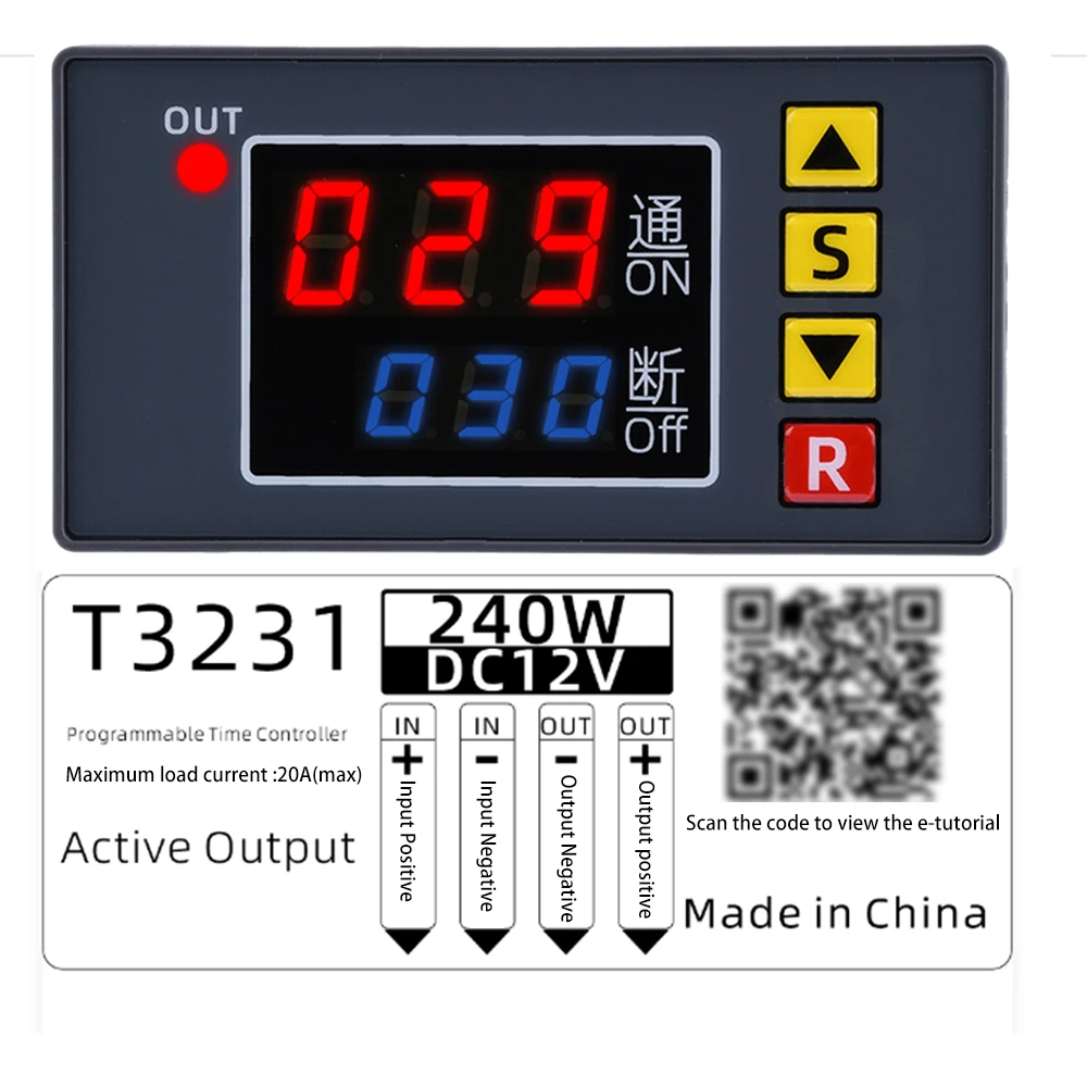 AC-110V-220V-12V-T3231-Digital-Time-Delay-Relay-LED-Display-Cycle-Timer-Control-Switch ...