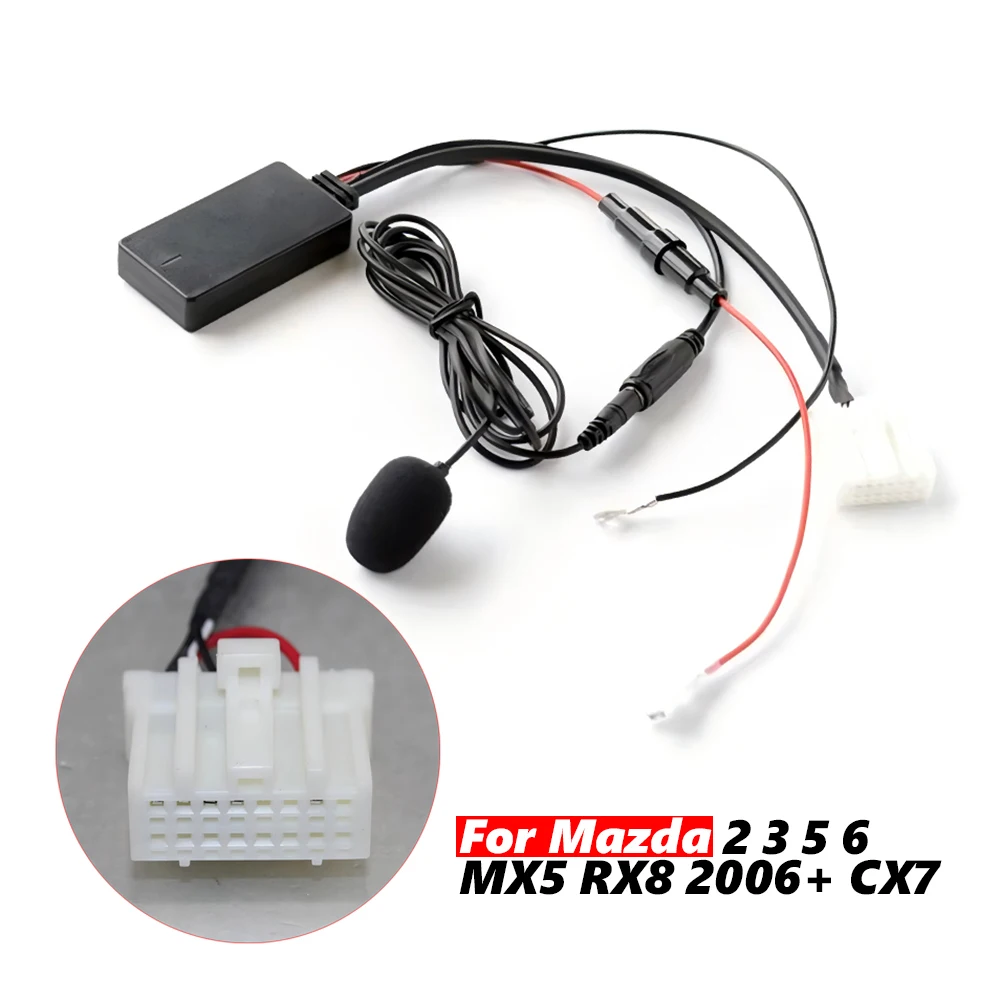 Car Bluetooth 5.0 CD Radio Stereo Aux Handfree Mic Cable Adapter for ...