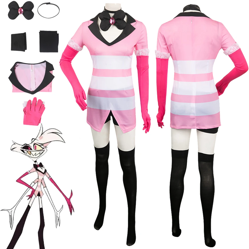 Angel-Cos-Dust-Cosplay-Hazzbin-Cartoon-Hotel-Costume-Pink-Tight-Leather ...