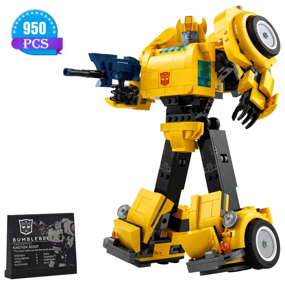 950Pcs-Yellow-Robot-Truck-Car-Toys-Building-Blocks-10338-Truck ...