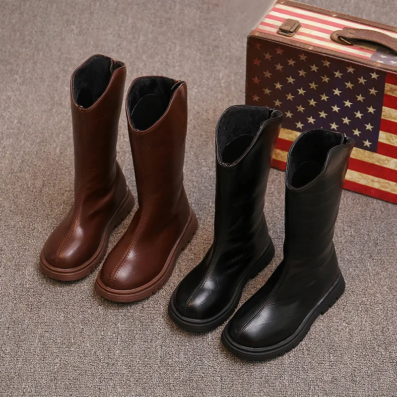 Winter-Warm-Children-Long-Boots-Girls-Fashion-High-tube-Boots-Princess ...