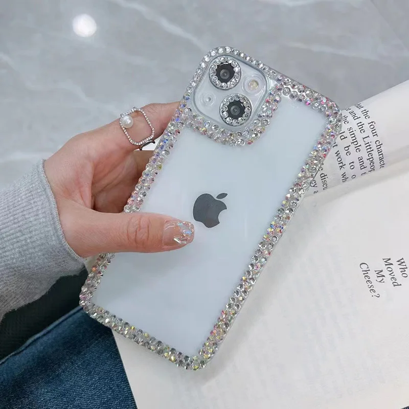 Luxury Glitter Bling Diamond Transparent Soft Phone Case For iPhone 14 ...