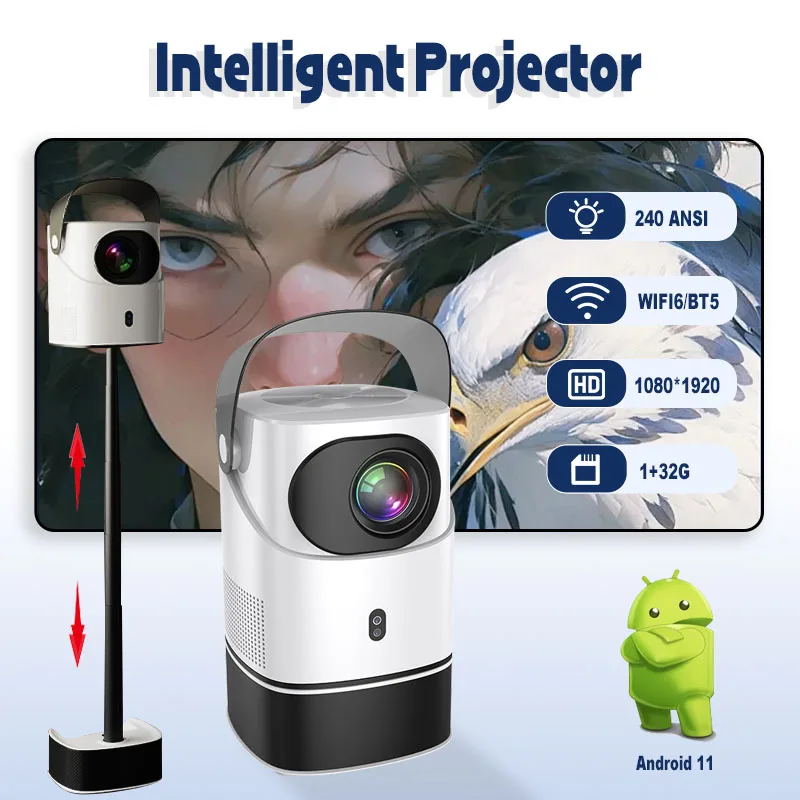 New-Projector-Android11-4k-240ansi-2-4G-5G-Autofocus-Trapezoidal ...
